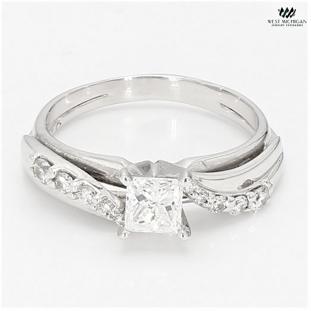 GSI Certified 14K White Gold Diamond Engagement Ring| 1.00 CT TDW| 5.0 ...