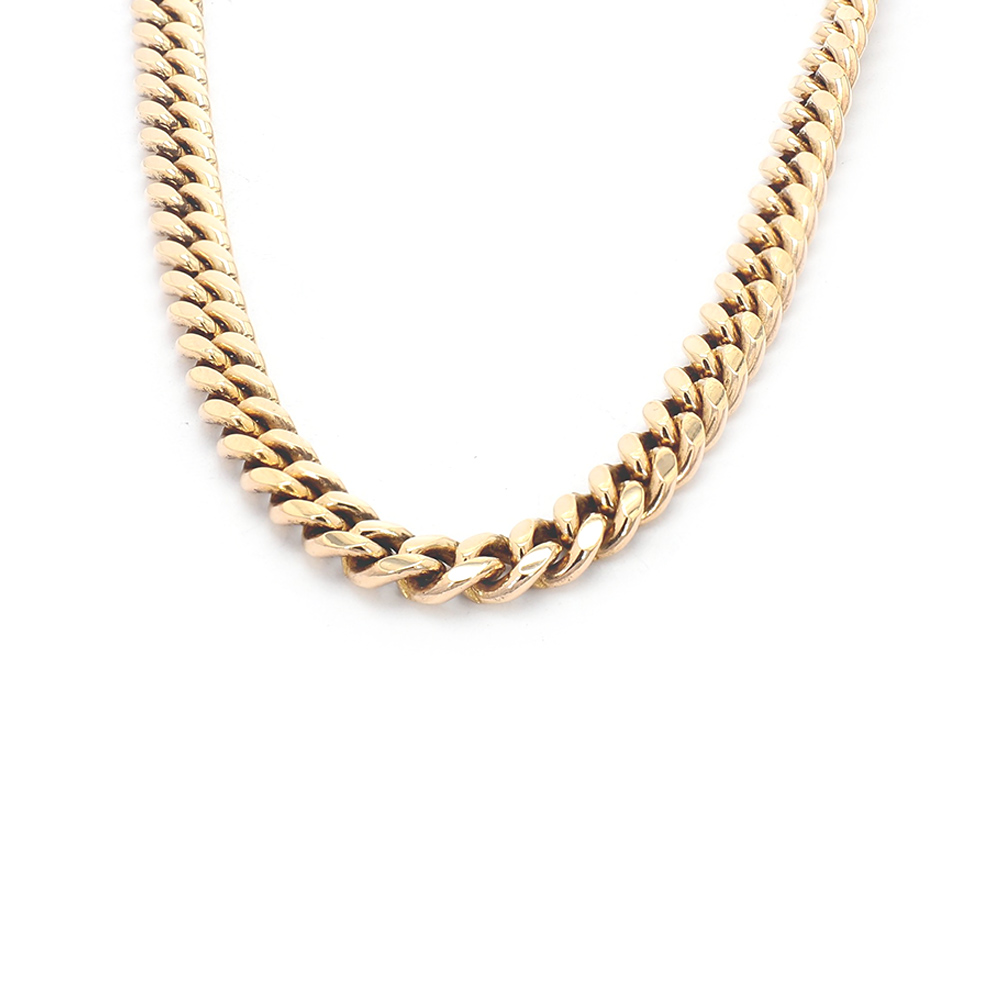 Curb Link Necklace In 10K Yellow Gold| 46.3 Grams| Length 24 ...